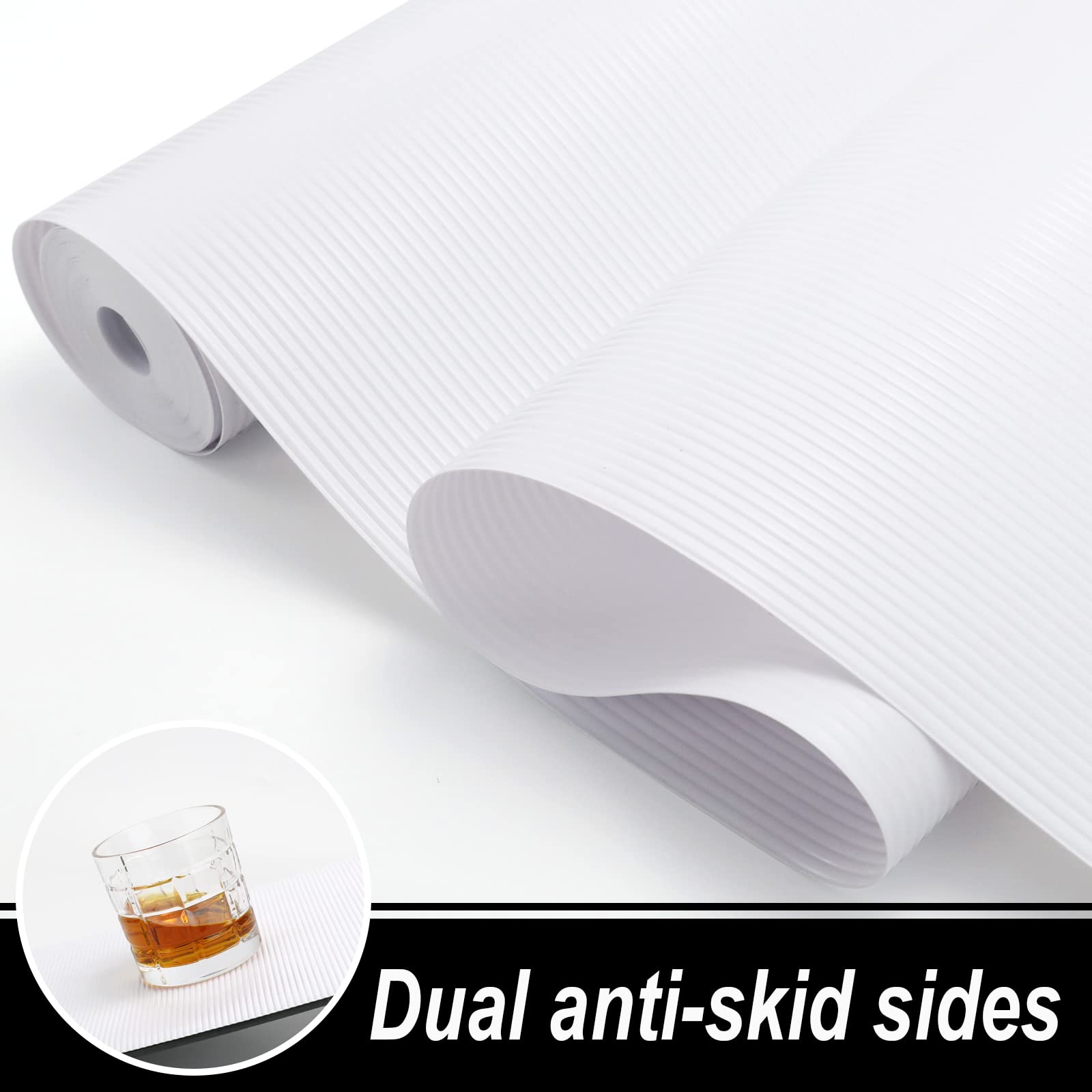 Shelf Liners for Kitchen Cabinets, 11 Inch x 20 FT, Plastic Shelf Liner, Non Adhesive Kitchen Drawer Cabinet Liner for Wire Shelves/Fridge/Drawer/Dresser (White, 11 inches x20 Feet)