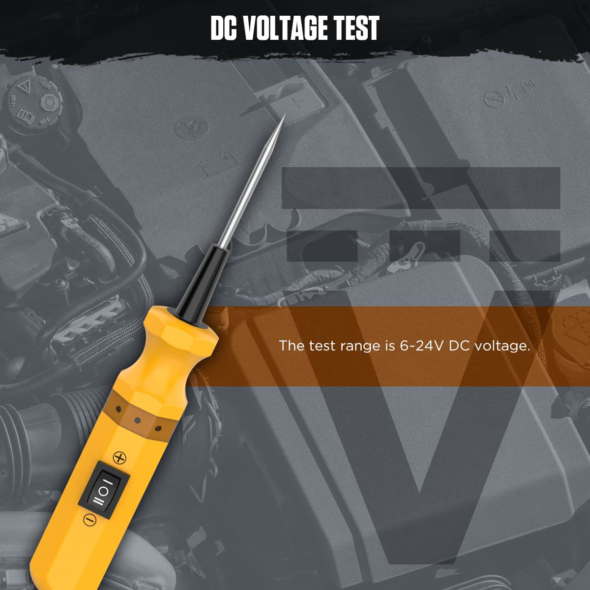 QPKING Electrical Circuit System Diagnostic Tool BT160 Automotive Electrical System Tester 6V 12V 24V 10A Electric Voltage Integrated Power Scanner for Vehicles HD Trucks with 4M Test Lead