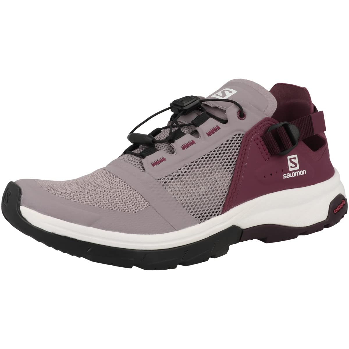 Salomon TECH Amphib 4 Hiking Shoes for Women Sneaker, Black/Bistre/Tawny Orange, 6