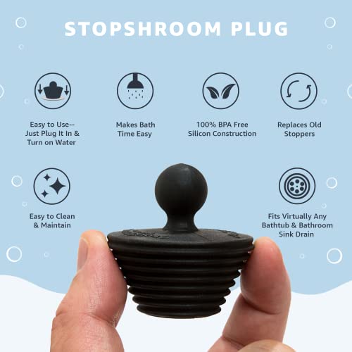 SinkShroom Ultra Revolutionary Bathroom Sink Drain Protector, Stainless Steel with Stopper