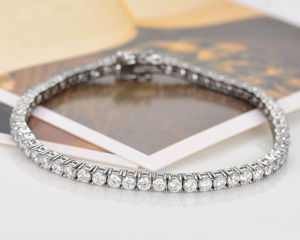 NYC Sterling 3MM Round Cubic Zirconia Classic Tennis Bracelet (rhodium-plated-brass)