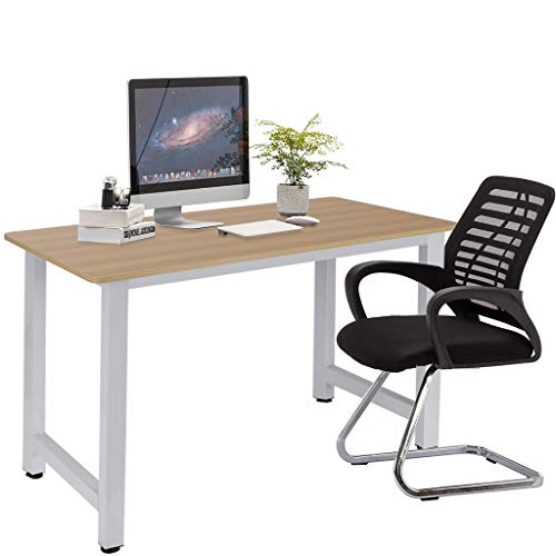 Quaanti US Fast Shipment Rustic Solid Wood Computer Desk,40/48/55 Inch Large Office Desk Workstation PC Laptop Study Writing Table Desktop for Small Spaces,Home Office Workstation Furniture (48 Inch)