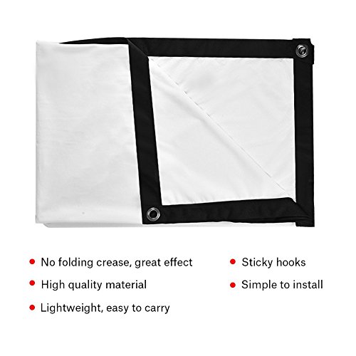Projector Screen,Foldable Projection Screen for 0utdoor Camping Movie, Open-air Cinema Projector Movies Screen Portable Outdoor Indoor for Home Theater Wall/Bound onto a Frame