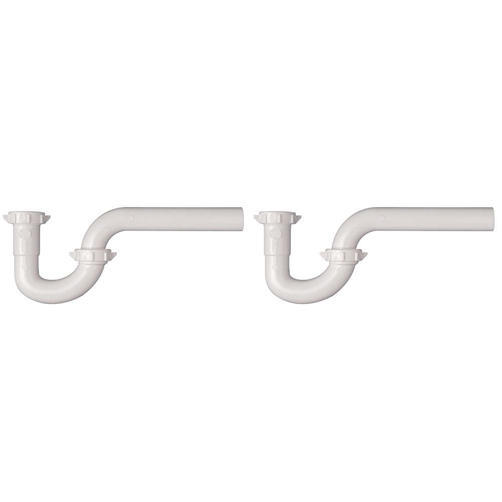 Plumb Pak 200WK P Trap, 1-1/4-Inch by 1-1/4-Inch, White (Pack of 2)