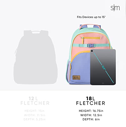 Simple Modern Marvel Kids Backpack for School Boys | Avengers Elementary Backpack for Teen | Fletcher Collection | Kids - Large (16" tall) | Captain America Shield