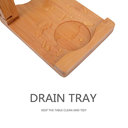 Sulimy Pot Lids Holder Bamboo Pan Lids Holder Foldable Lid Shelf Kitchen Utensils Holders Wooden Lid Spoon Rest Tray Dish Drainer Pan Pot Drying Rack Tableware For Kitchen Accessory