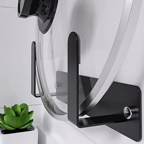 SEYFI Kitchen Shelves,Stainless Steel Kitchen Pot Lid Rack Organizer, Wall Mount Pan Lid Holder, Cutting Board Stand, for Baking Pan, Spatulas, Spoons/Black