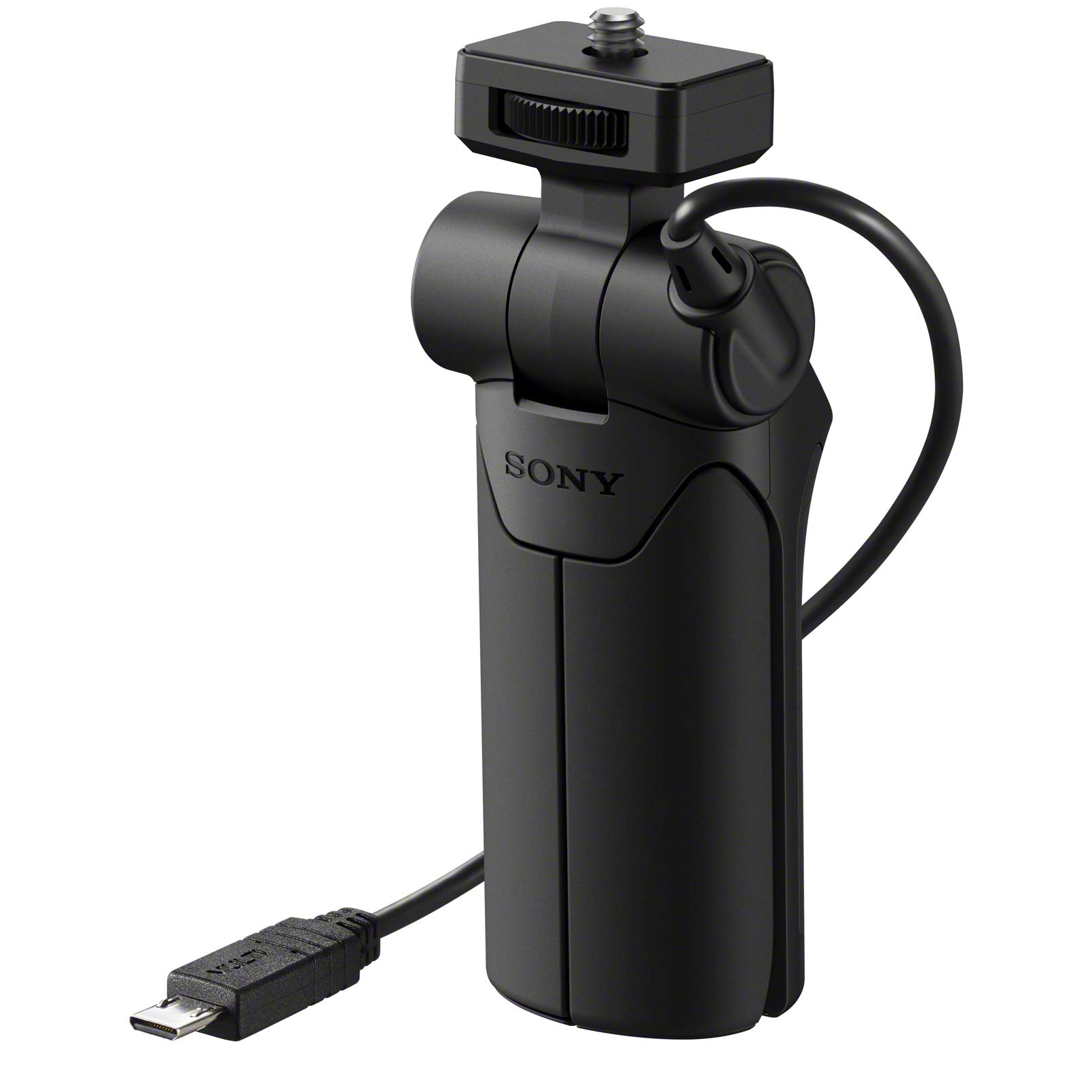 Sony VCT-SGR1 Shooting Grip Camera Tripod for One Handed Vlogging Video Shoots Adjustable Angles Creative and Stable Selfie Bundle w/Lexar 64GB Card + GBX Battery and Charger Compatible with NP-BX1