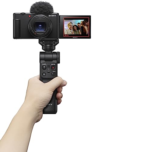Sony ZV-1 II Vlog Camera with 4K Video & 20.1MP for Content Creators and Vloggers Black ZV-1M2/B Bundle with ACCVC1 Kit Including GP-VPT2BT Tripod/Grip + Deco Gear Case + LED +64GB Card & Accessories