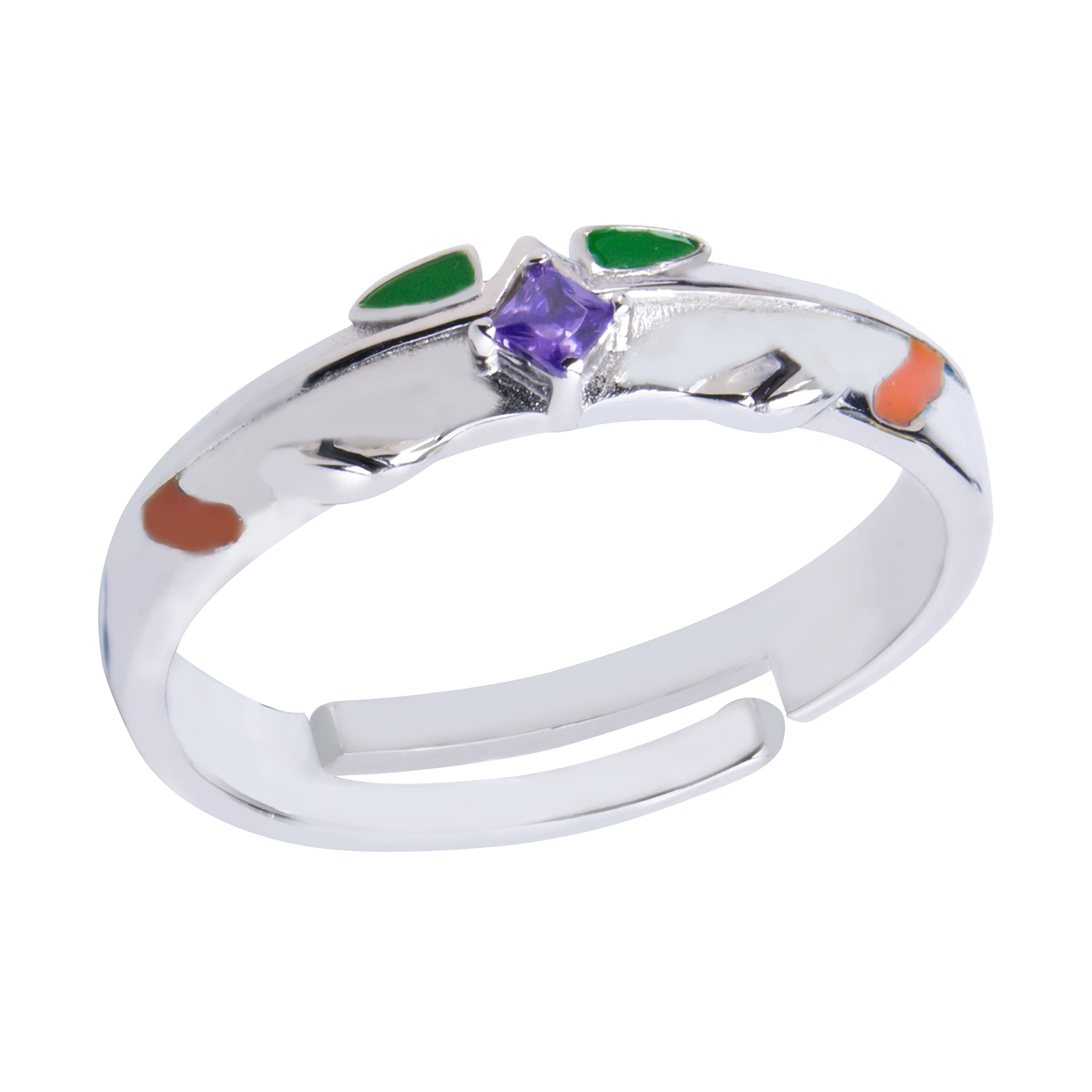 TWINKANIME Anime EVA Ayanami Rei -''All 2-'' S925 Sliver Ring Cosplay Accessory High Durability Adjustable Ring, White