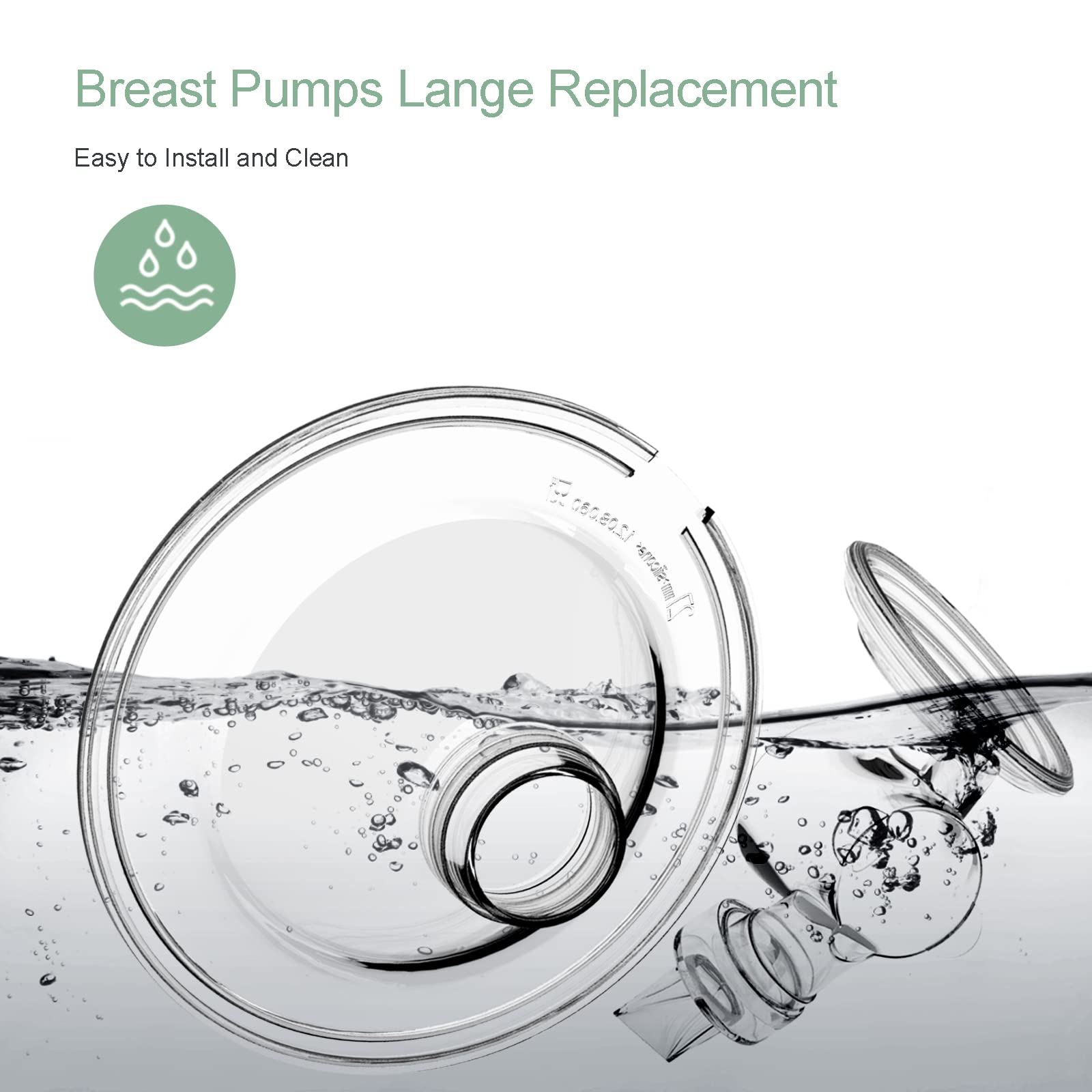 TSRETE Flange Compatible with S9/S10/S12 Parts Replaces, Hands Free Breast Pump Shield/Flange, Breast Pump Parts Replace(27mm) - 1 Pc