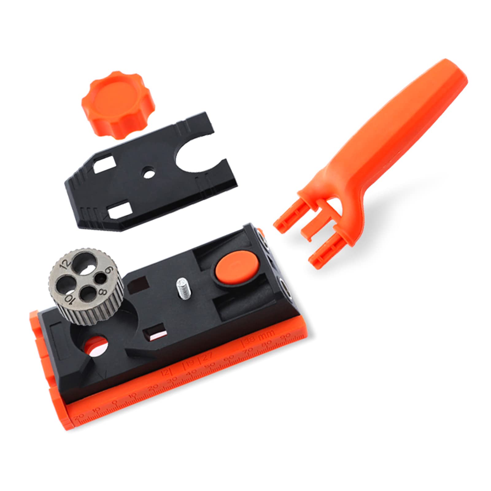 Quick Wood Dowel Jig Pocket Hole Jig Kit Handheld Drilling Doweling 6/8/10/12mm Drill Guide Woodworking Hole Puncher Hole Puncher Portable Heavy Duty