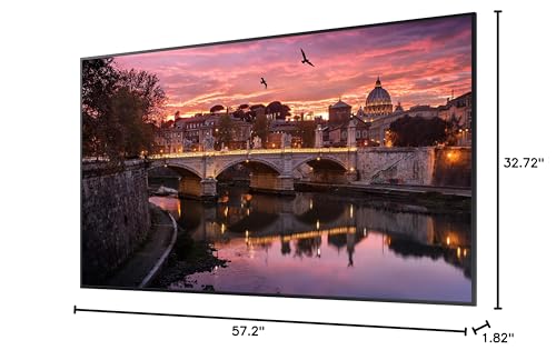 Samsung QB65R 65 inch 4K UHD LED Commercial Signage Display for Business with HDMI, Wi-Fi, 350 nit (LH65QBREBGCXZA), Black