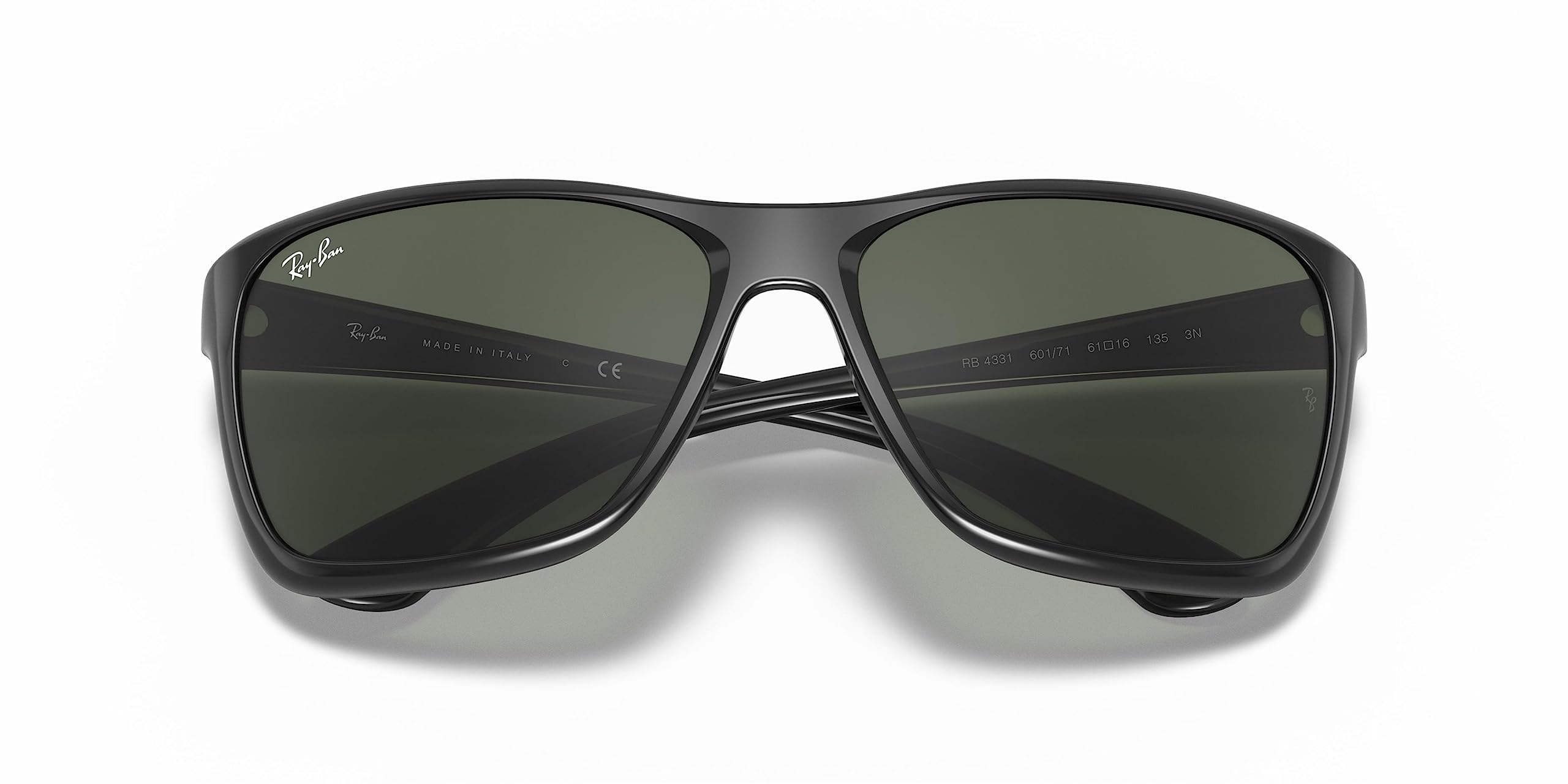Ray-Ban Men's Rb4331 Square Sunglasses, Light Havana/Dark Brown, 61 mm