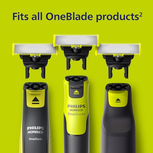 Philips Norelco OneBlade 360 Replacement Blades, for OneBlade Electric Shaver and Trimmer, Durable Stainless Steel, Trim, Edge and Shave, 2 pack, Model QP420/80