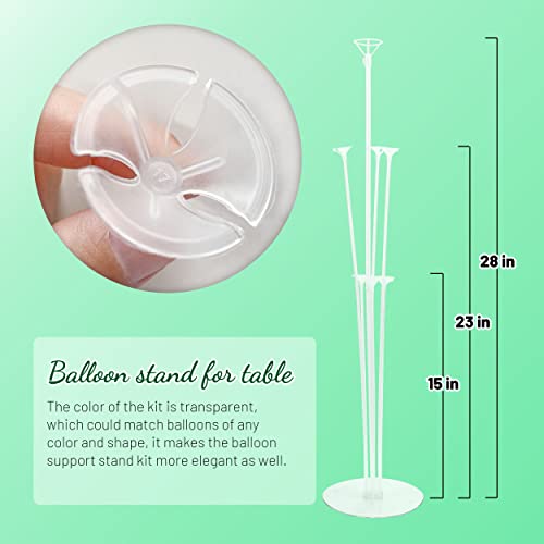 Sharlity 4 Sets Balloon Stand Kit Table Balloon Stand Holder for Graduation Birthday Baby Shower Wedding Anniversary Party Decorations