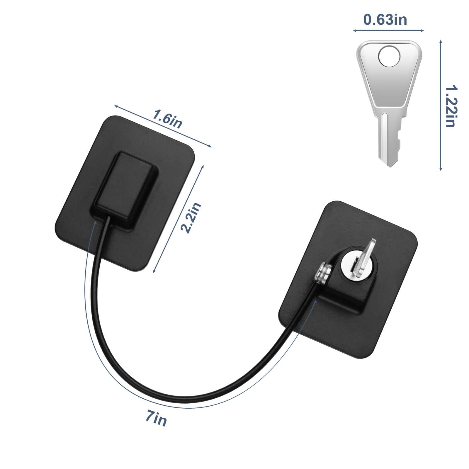 Secure Your Refrigerator and Cabinets with 2 Pcs Fridge Lock(4 Key) – Refrigerator Lock – Child and Adult Safety Locks with Keys for Pantry, Freezer, and More! (Black)