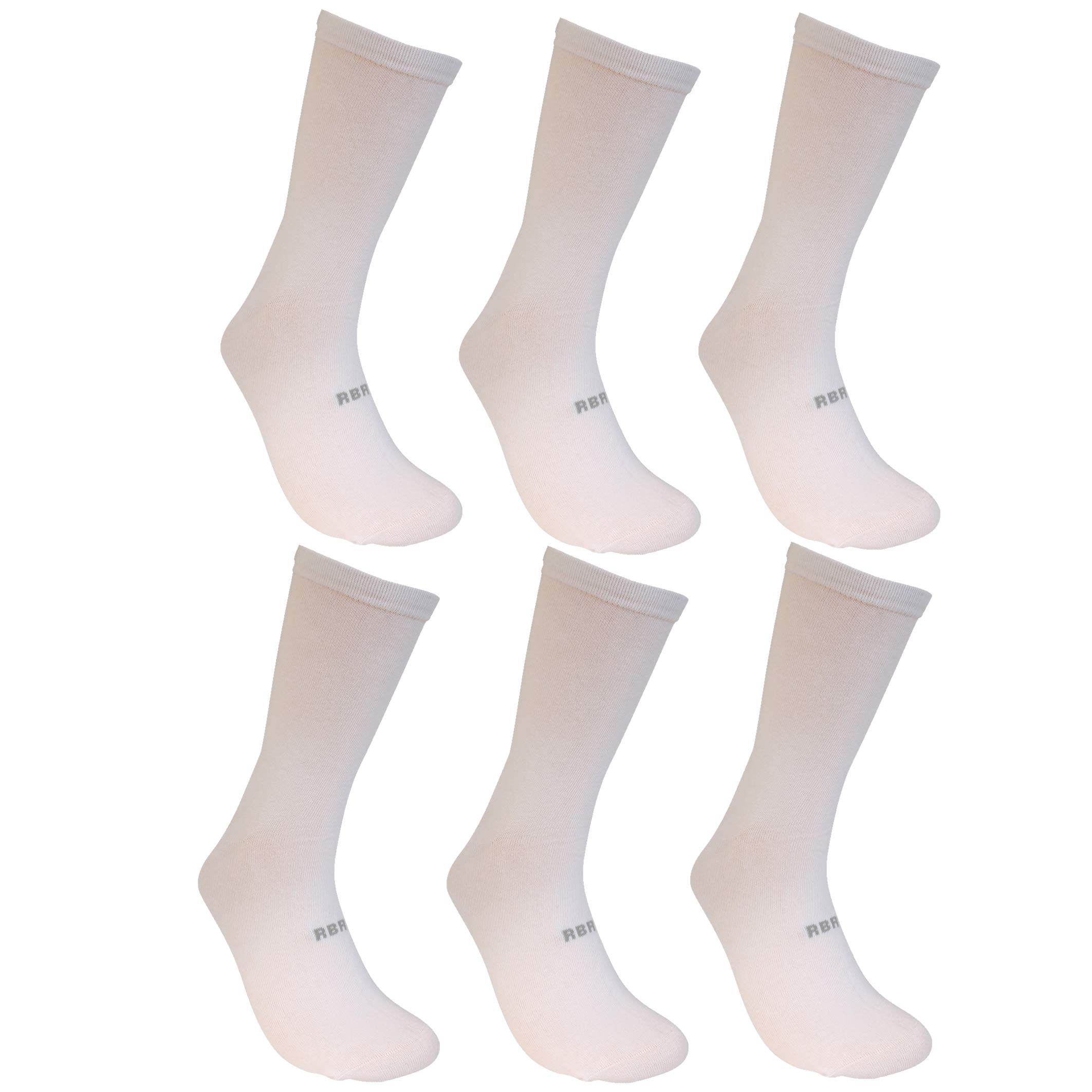 RBR Silver Infused Athletic and Dress Crew Socks - Moisture Wicking Anti Smell Socks (3 Pairs) (black)