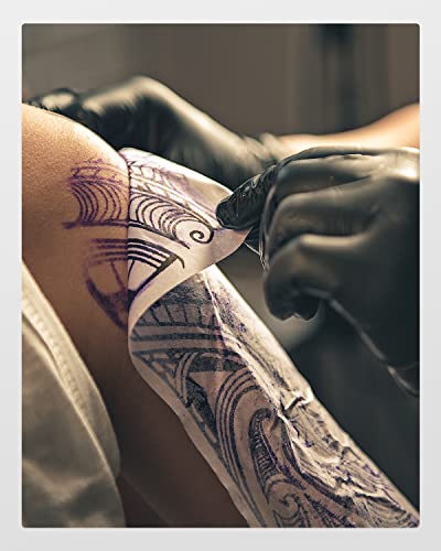 Phomemo Tattoo Transfer Paper - 100 Sheets A4 Size, Thermal Stencil Paper for Tattoo Transfer Kit - Commercial & Personal Use, DIY Tattoo Tracing Paper Compatible with M08F Printer & Tattoo Supplies