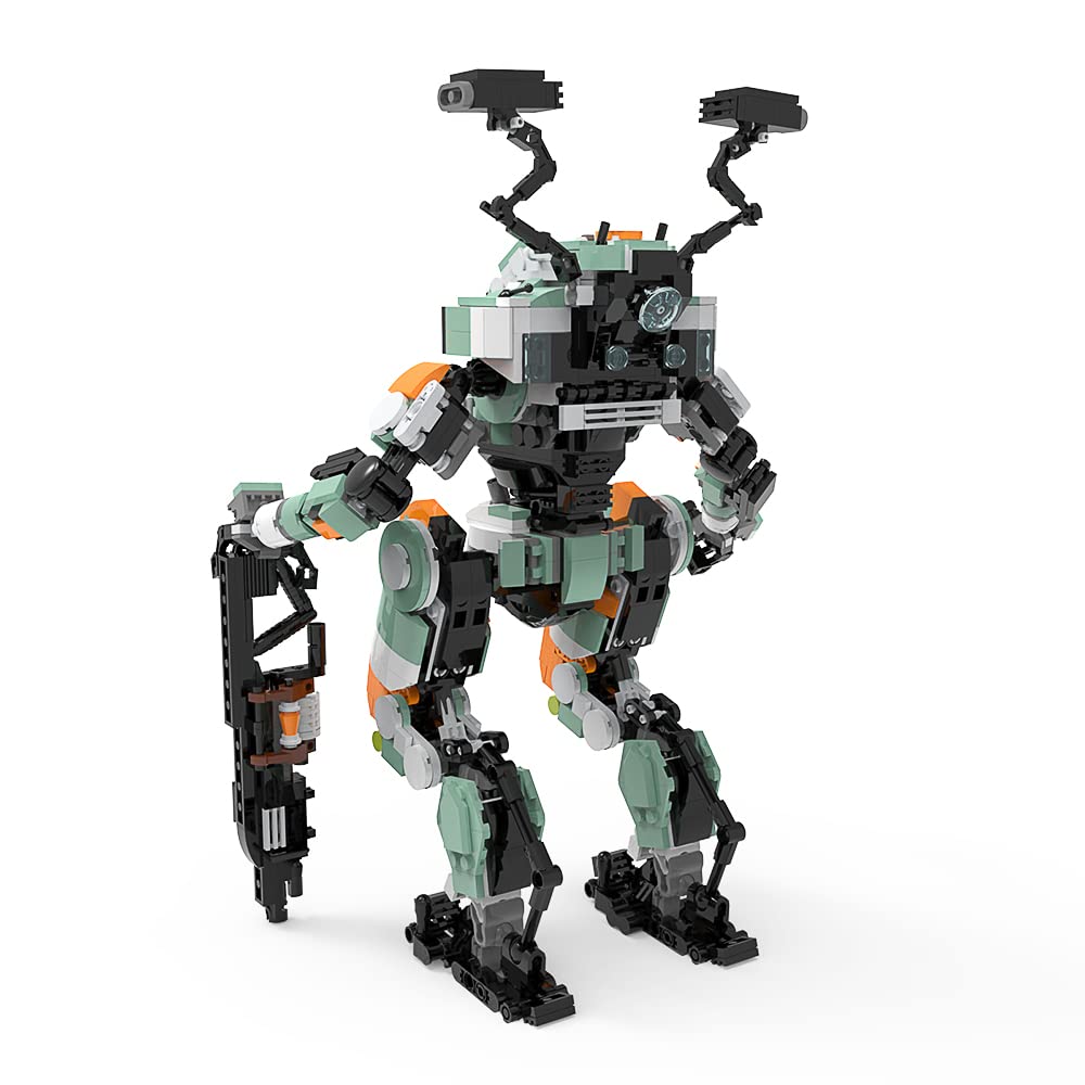 Pioneer Titan Building Model Kit, Fall Popular Mech Game Console Game Mech Toy Action Figure, Compatible with Lego Bricks (1057 Pieces)