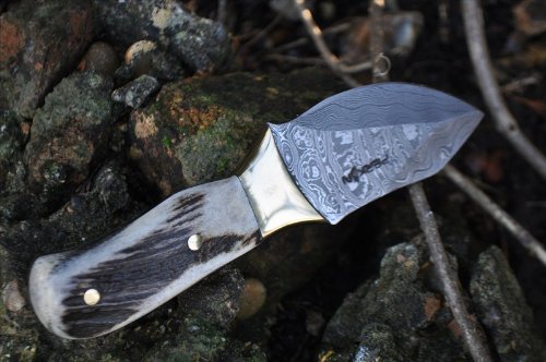 Perkin Knives Damascus Steel Knife - Handmade Damascus Hunting Knife