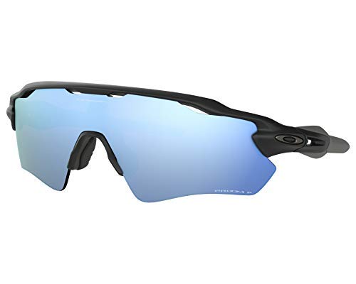 Oakley Radar EV Path Sunglasses (Matte Black Frame/Deep Prizm Water Polarized Lens) with Lens Cleaning Kit (Black)
