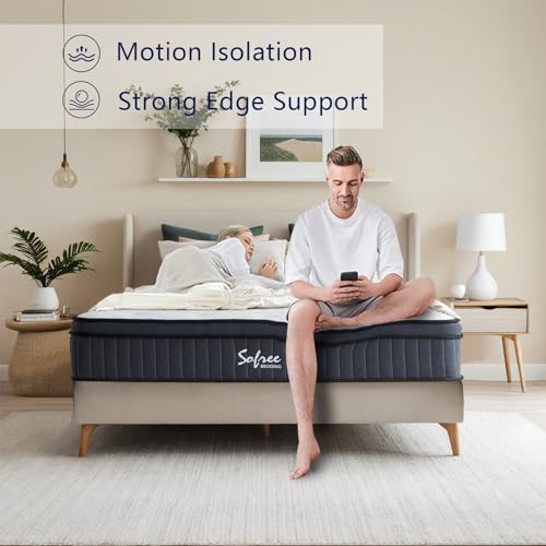Queen Size Mattress, 10 Inch Memory Foam Hybrid Mattress Queen, Pocket Spring Mattress in a Box