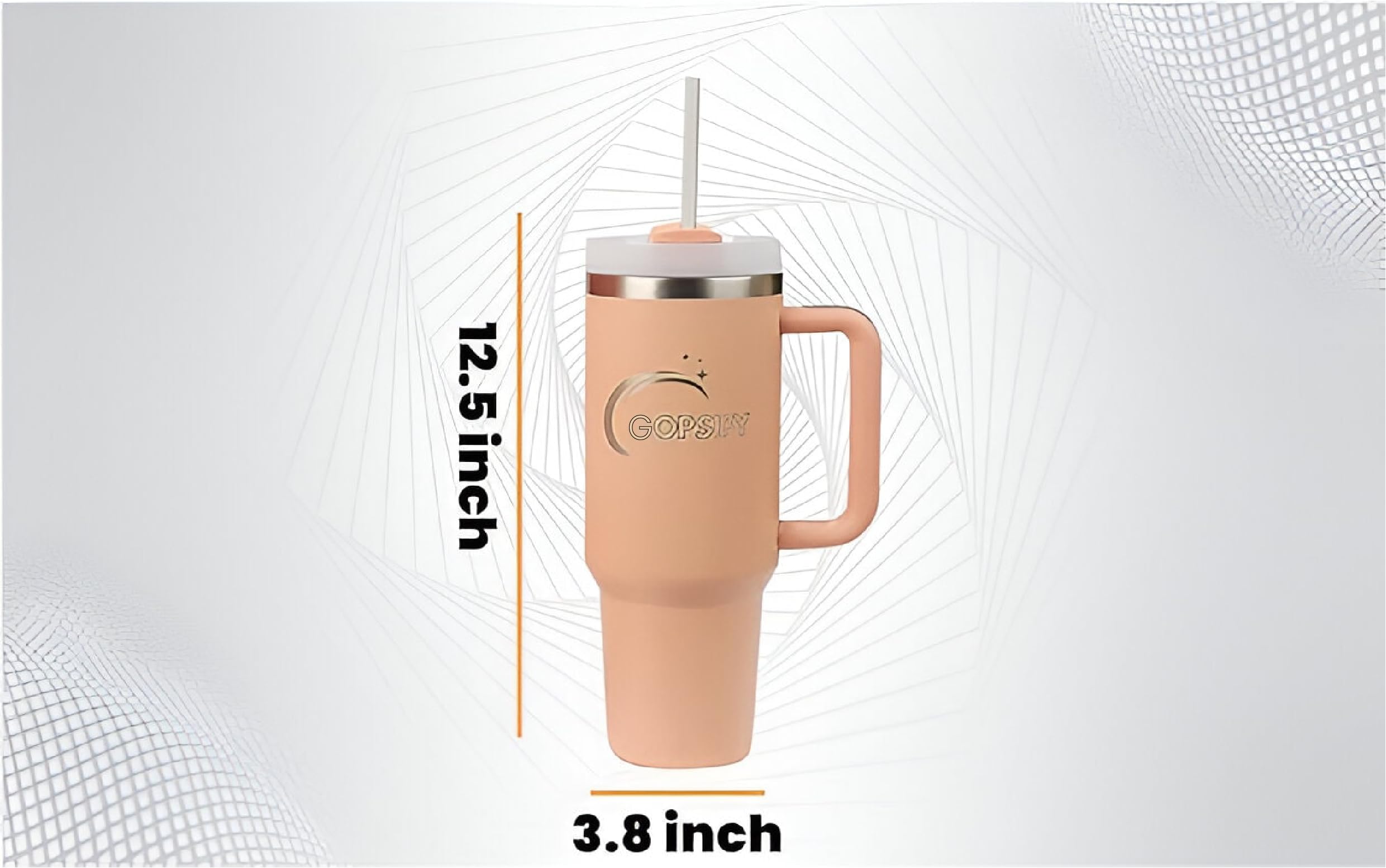Quencher H2.0 flowstate 40ozTumbler with handle,Lid and Straw for Water, Iced Tea or Coffee, Smoothie and More
