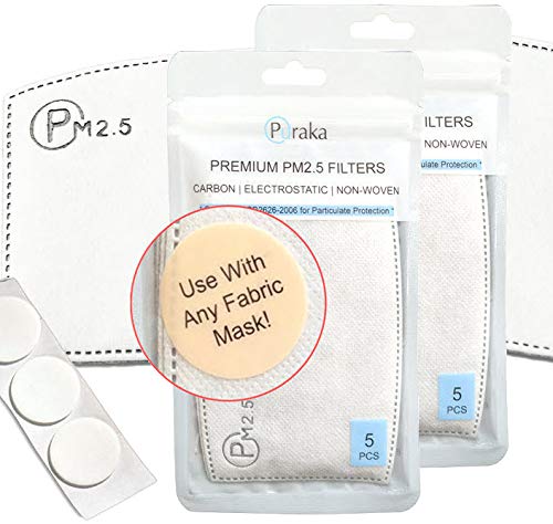 Self-Sticking Mask Filters Sub-Micron Barrier x10 | Electrostatic Carbon - Premium PM2.5