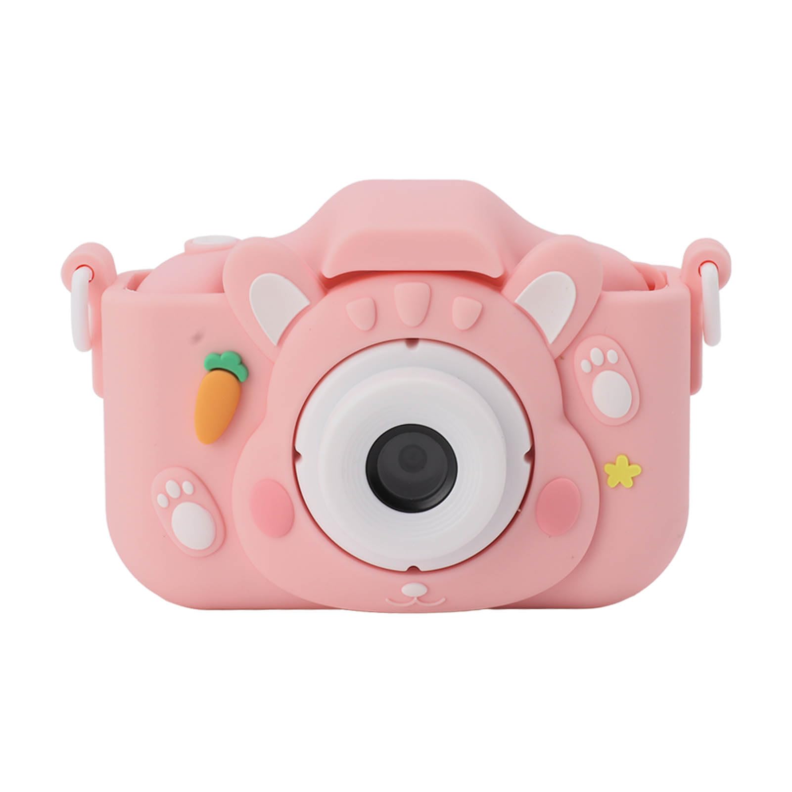 Selfie Camera Toy, Dual Lens 2.0in Screen Children Digital Camera with 32G Card for Boys Girls (Pink)
