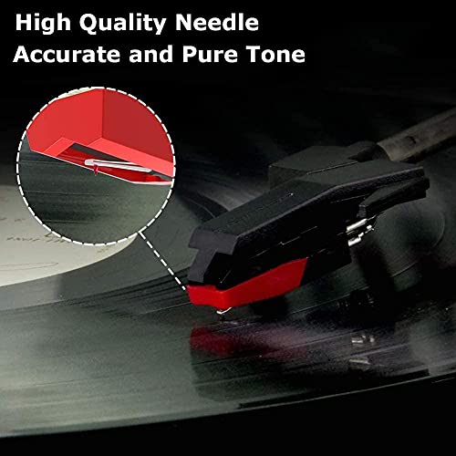 Record Player Needle, 4 Pack Universal Turntable Stylus Replacement Needles, Phonograph Needles for ION Jenson Crosley Victrola Sylvania