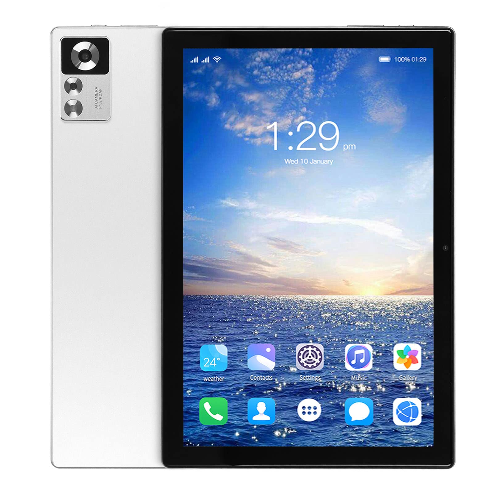 Tablet PC, Office Tablet 8GB RAM 256GB ROM 4G LTE 5G WiFi Dual Camera 10.1 Inch FHD (US Plug)