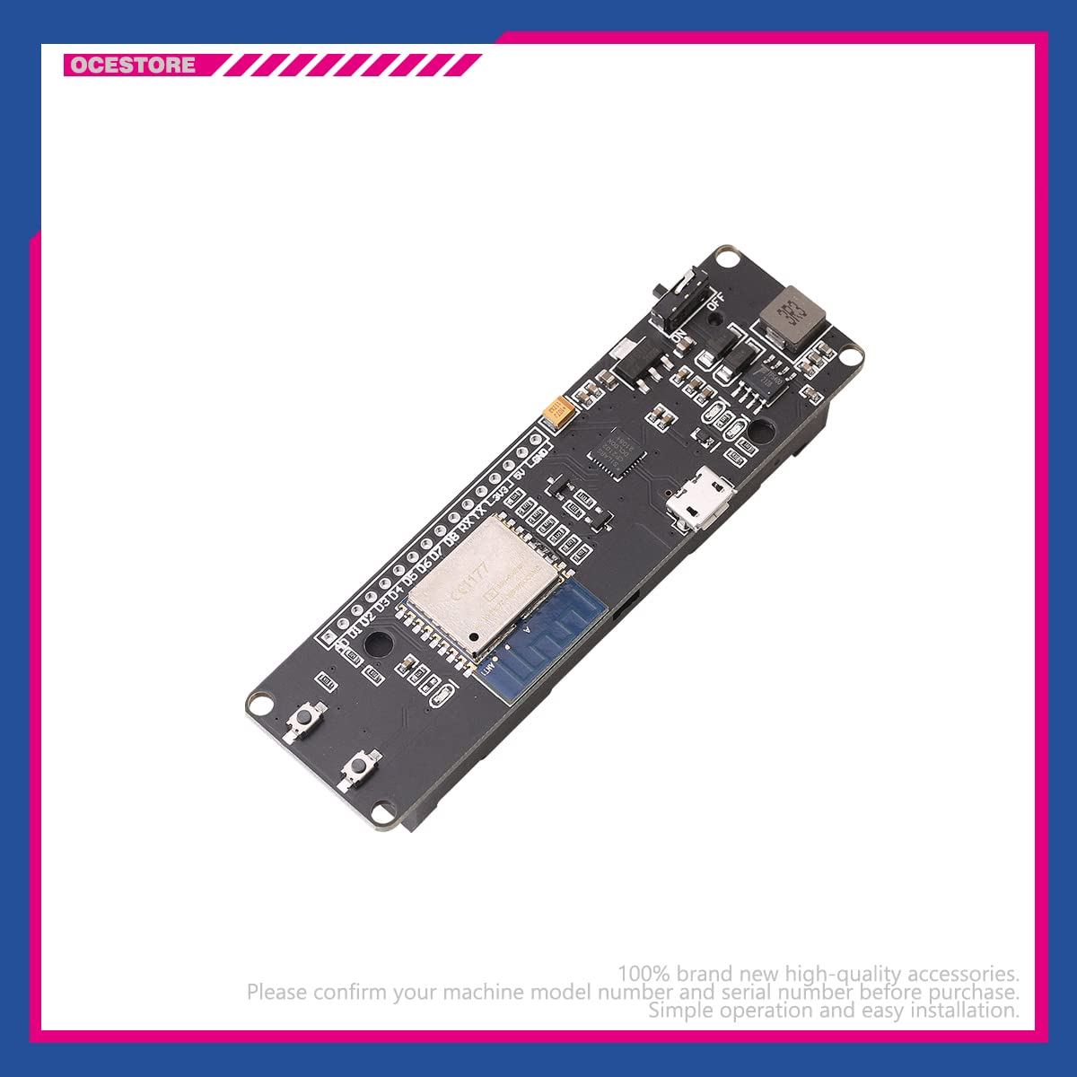 OCESTORE Mini D1 Module Wemos D1 ESP8266 with Battery Slot ESP WROOM 02 Motherboard Compatible with Node-MCU
