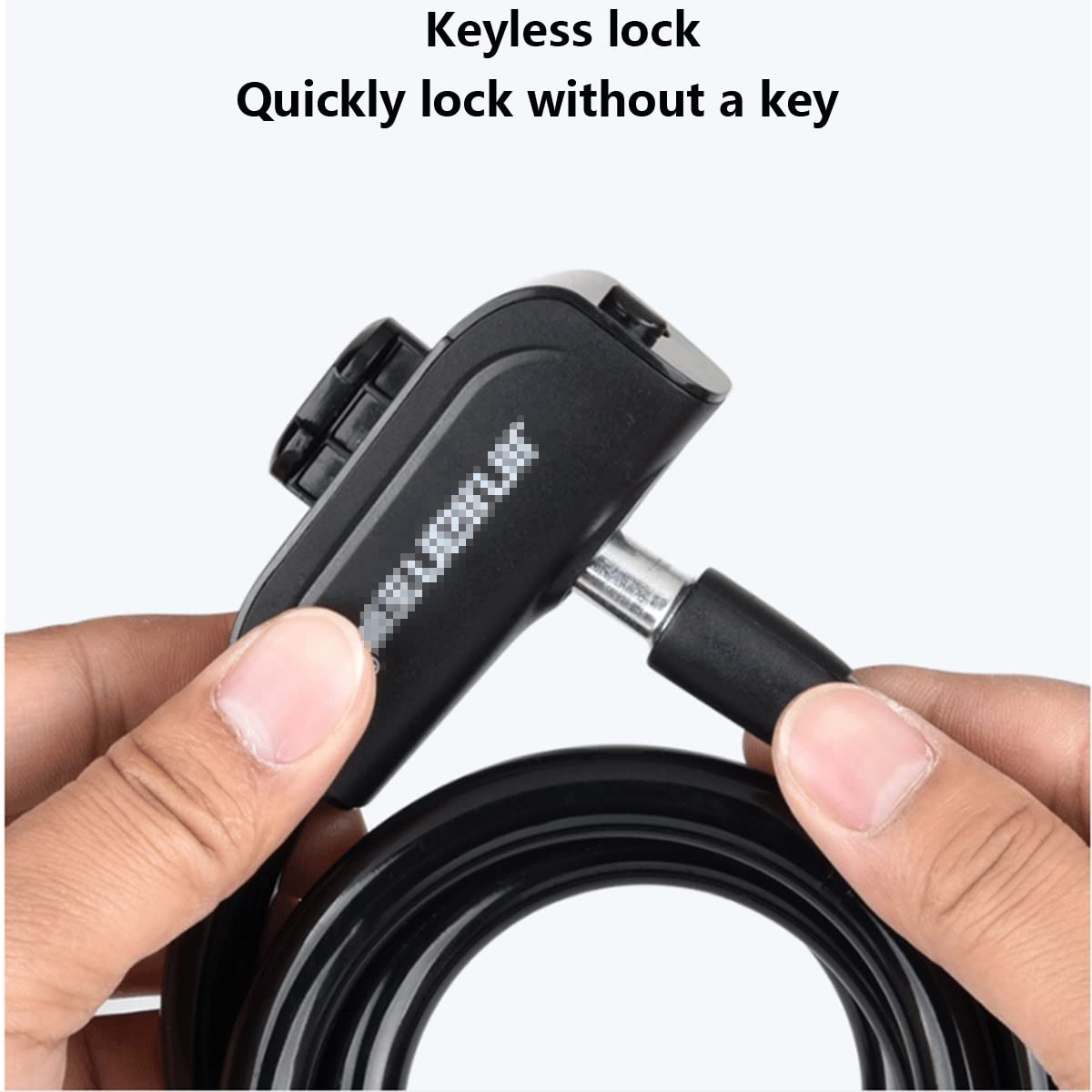 UFFD Bike Lock, Bike Locks Cable Lock Coiled Secure Keys Bike Cable Lock with Mounting Bracket (Color : Black, Size : 1.2m)