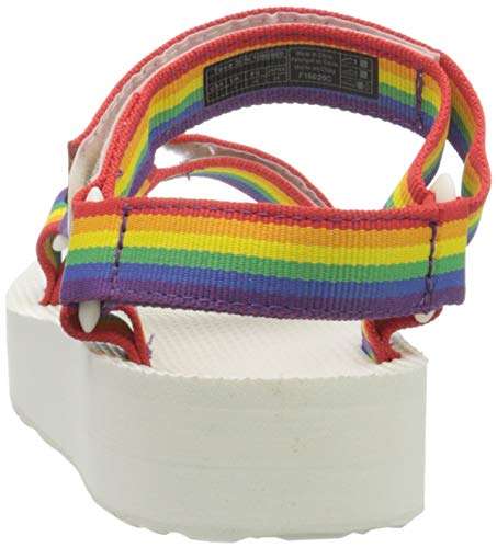 Teva womens Midform Universal Wedge Sandal, Rainbow/Black, 8 US