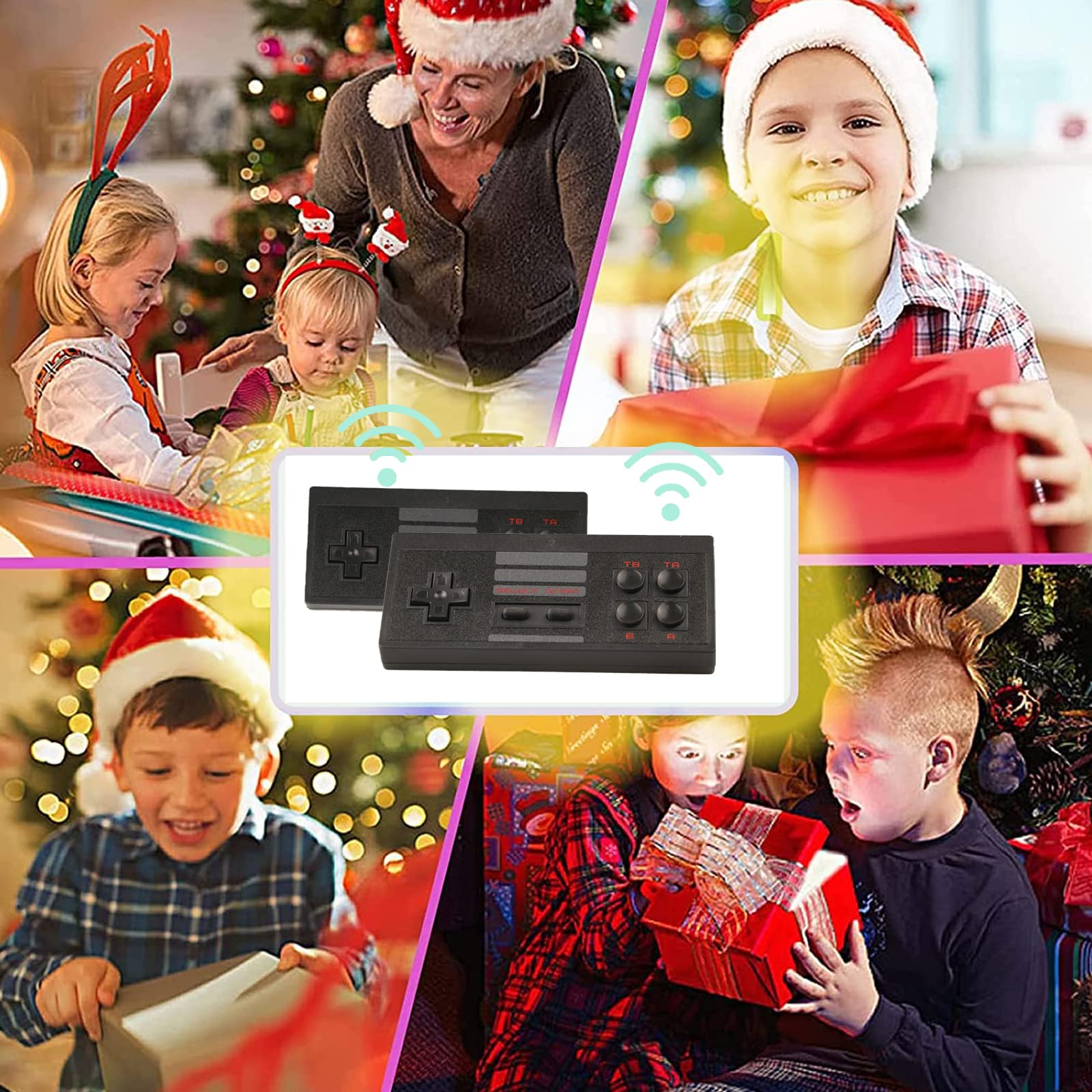 Nikodocr Retro Game Console with 1500 Classic Video Games, Plug and Play Video Game Console, HDMI HD Output for TV with Dual Controllers Gift Choice for Children Adults