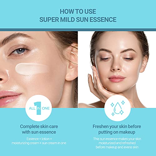 SCINIC Enjoy Super Mild Sun Essence SPF50+ PA++++ 1.69 fl oz(50ml) | A Lightweight Hydrating Sun Essence That leaves No Sticky Feeling | Korean Skincare