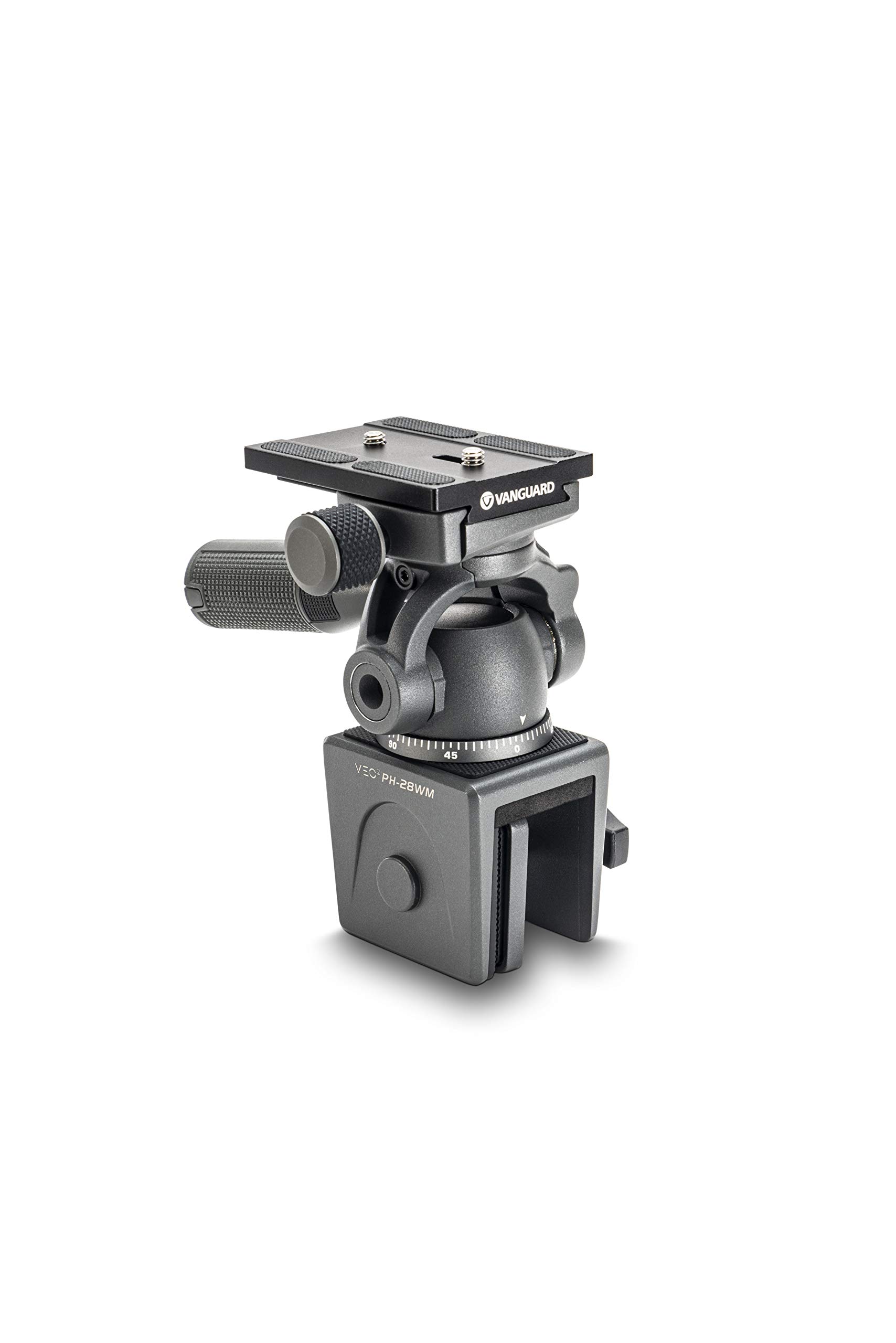 VANGUARD VEO2PH-28WM Metal Window Mount with Panhead and Arca Compatible Quick Release Plate, Dark Grey