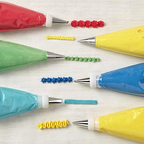 Wilton Piping Tips for Cake & Cupcake Decorating, 55-Piece Cake Supply Master Decorating Tip Set, Metal Tips