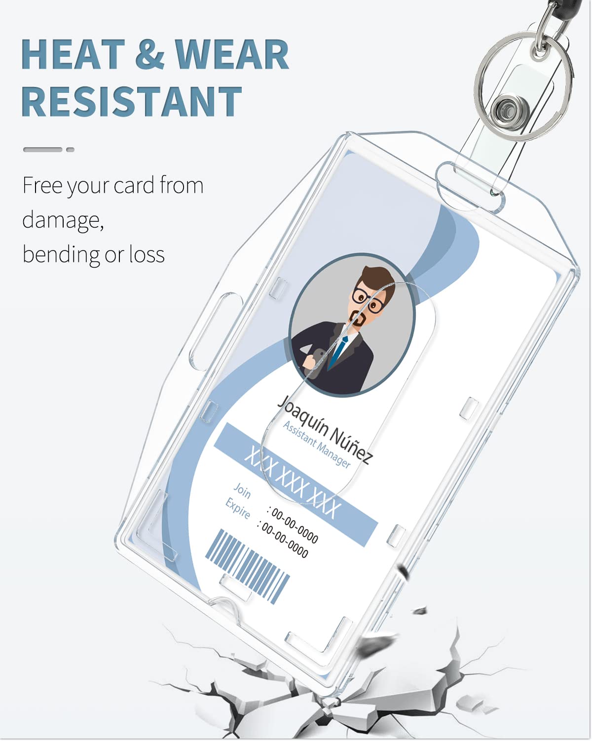 Pawfly 5 Pack Vertical and Horizontal 1-Card Badge Holder with Thumb Slot Single Card Hard Transparent PC Case Protector for Office School ID Credit Card Driver’s License and Pass