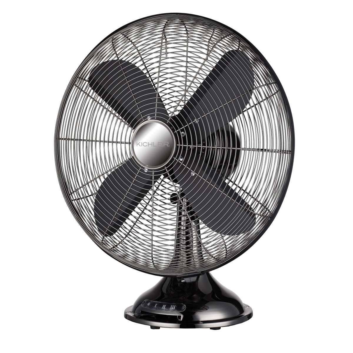 Retro 3-Speed Oscillating Metal Table Fan 16" (Gun Metal)
