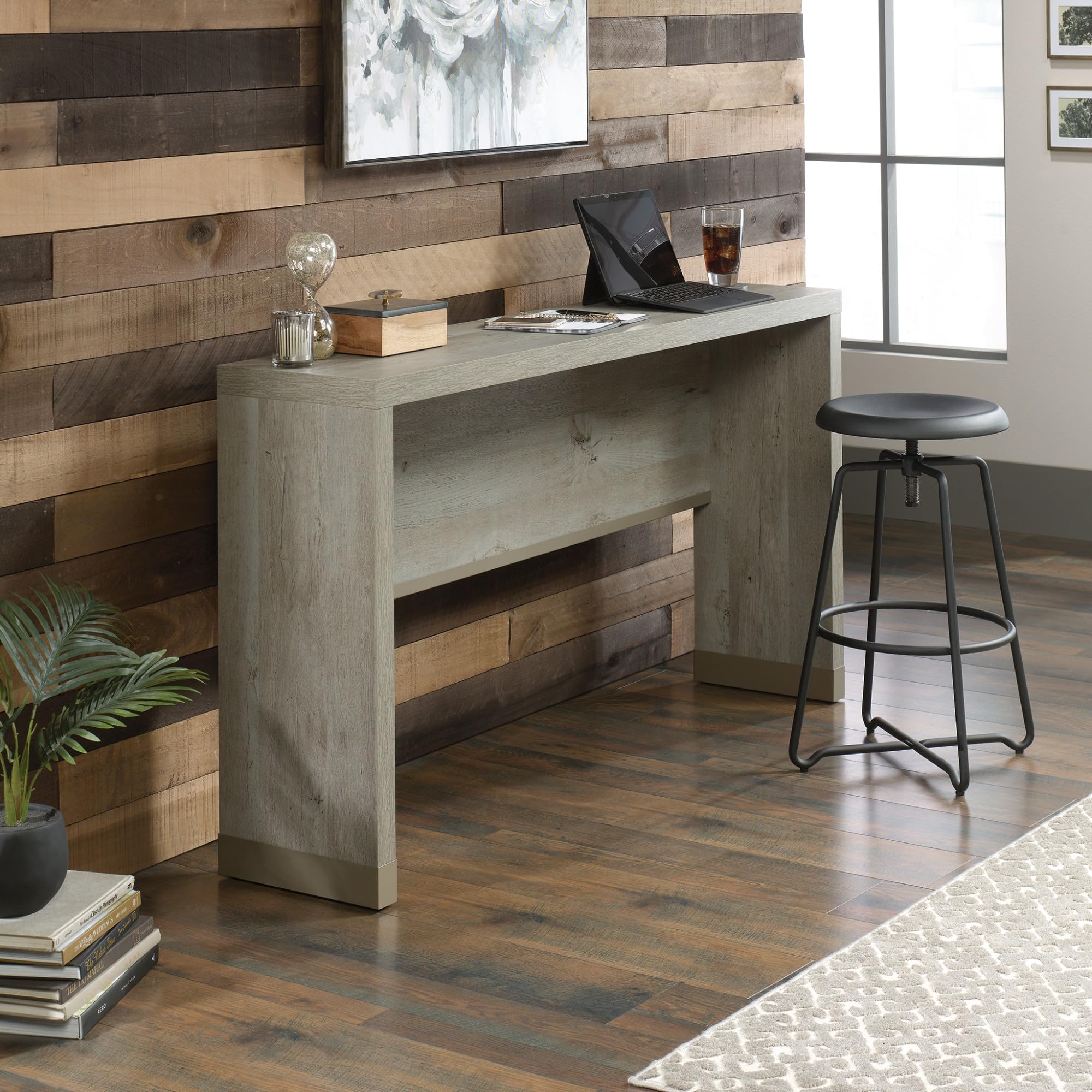 Sauder Manhattan Gate Sofa Table, L: 60.0" x W: 12.48" x H: 31.81", Mystic Oak finish