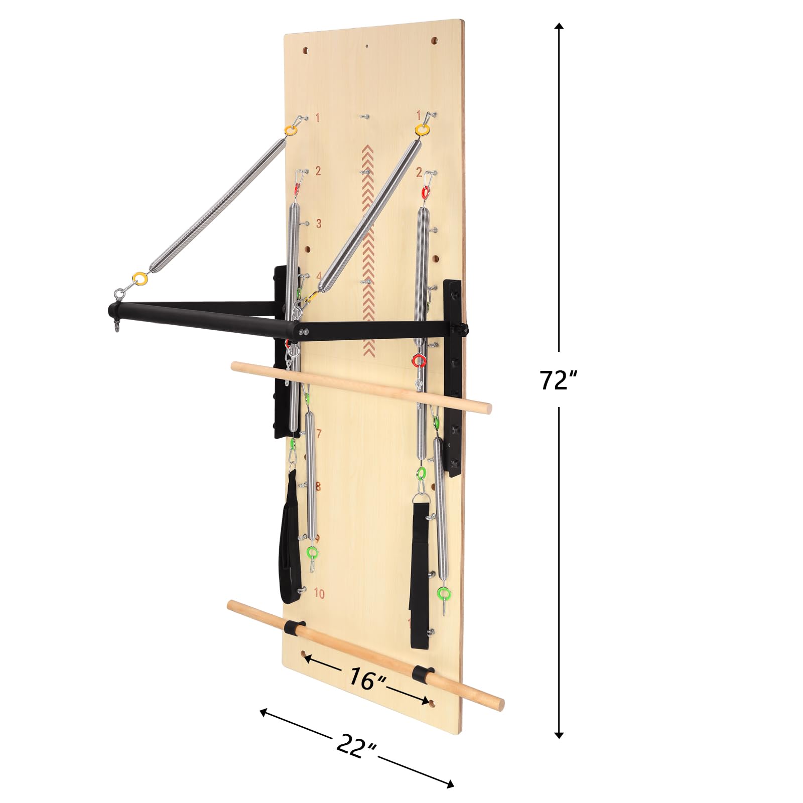 Pilates Springboard, Exercise Equipment, Wall Mounted Pilates Reformer Machine, Yoga Fitness Trainer Suitable for Home & Gym Workout