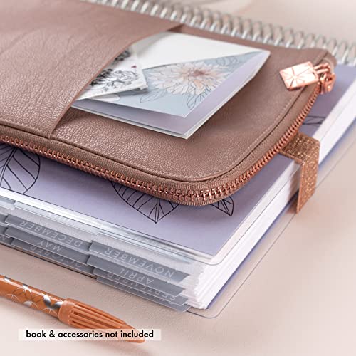 Ultimate Planny Pack - Rose Gold. Planner Accessory Pouch. Inside Pockets and Extended Metal Zipper. Elastic Band to Secure Around Planner or Notebook. Vegan Leather Organizer Case by Erin Condren.