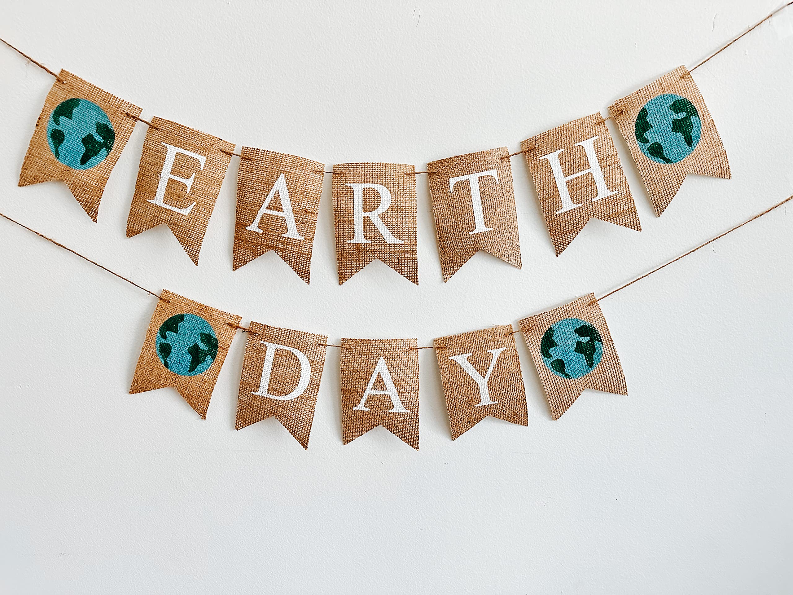 Swanky Party Box | Earth Day Burlap Banner | Earth Day Decorations | Earth Day Sign