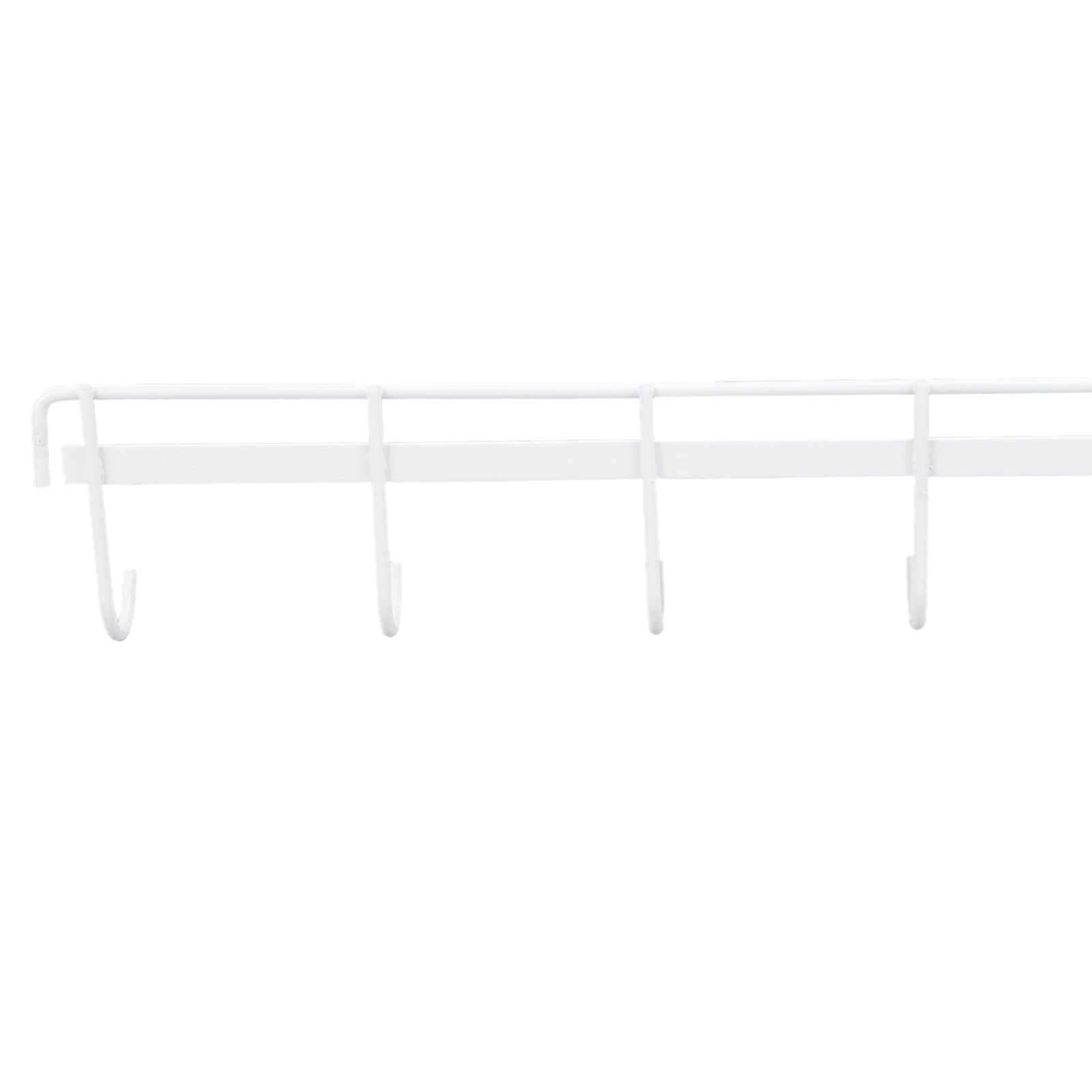 Okuyonic Wall Mounted Coat Rack, 304 Stainless Steel Simple Easy Installation Decorative 2pcs Rust Proof Coat Rack for Bedroom for Bathroom (6 Hooks 2 White)