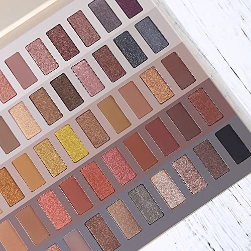 UCANBE 60 Colors Naked Eyeshadow Palette, Warm Neutral Nudes Makeup Pallet, Natural Matte Glitter Shimmer Smokey Eye Shadows Halloween Cosmetic Gift Kit