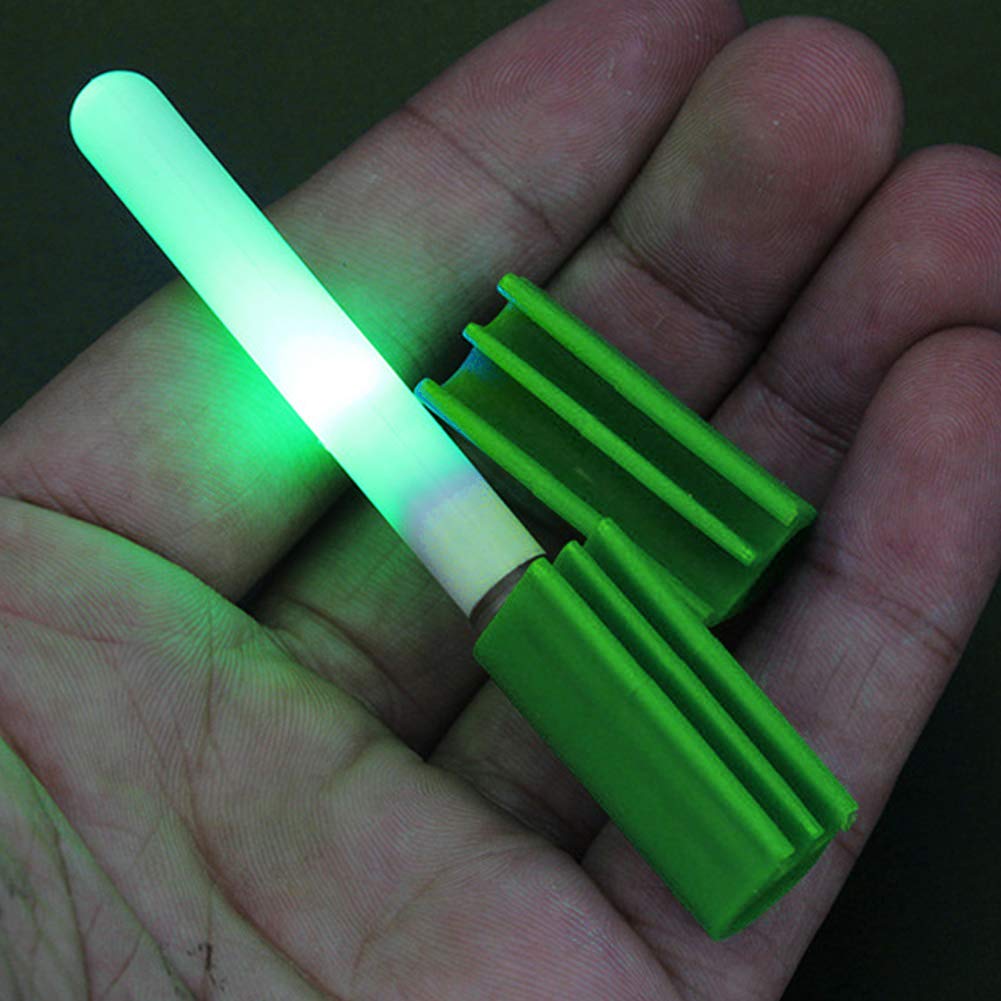 RICH Fishing Glow Sticks for Pole,Fluorescent Light Stick,Sea Float Durable Light Stick Night Fishing Rod(Battery Included)
