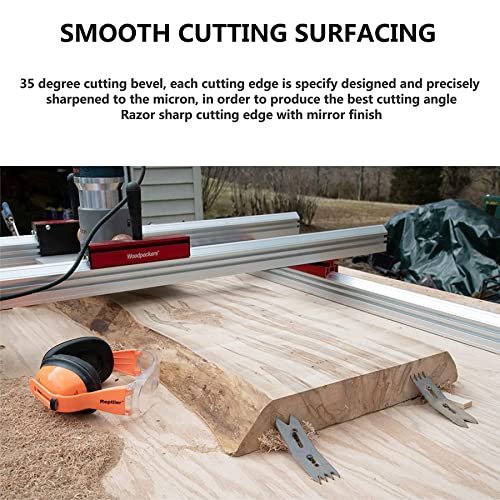 SpeTool CNC Spoilboard Surfacing Router Bit,1/2 Inch Shank 3 Inch Cutting Diameter, 2+2 Carbide Insert Slab Flattening Router Planer Bit for Woodworking Mill Planing