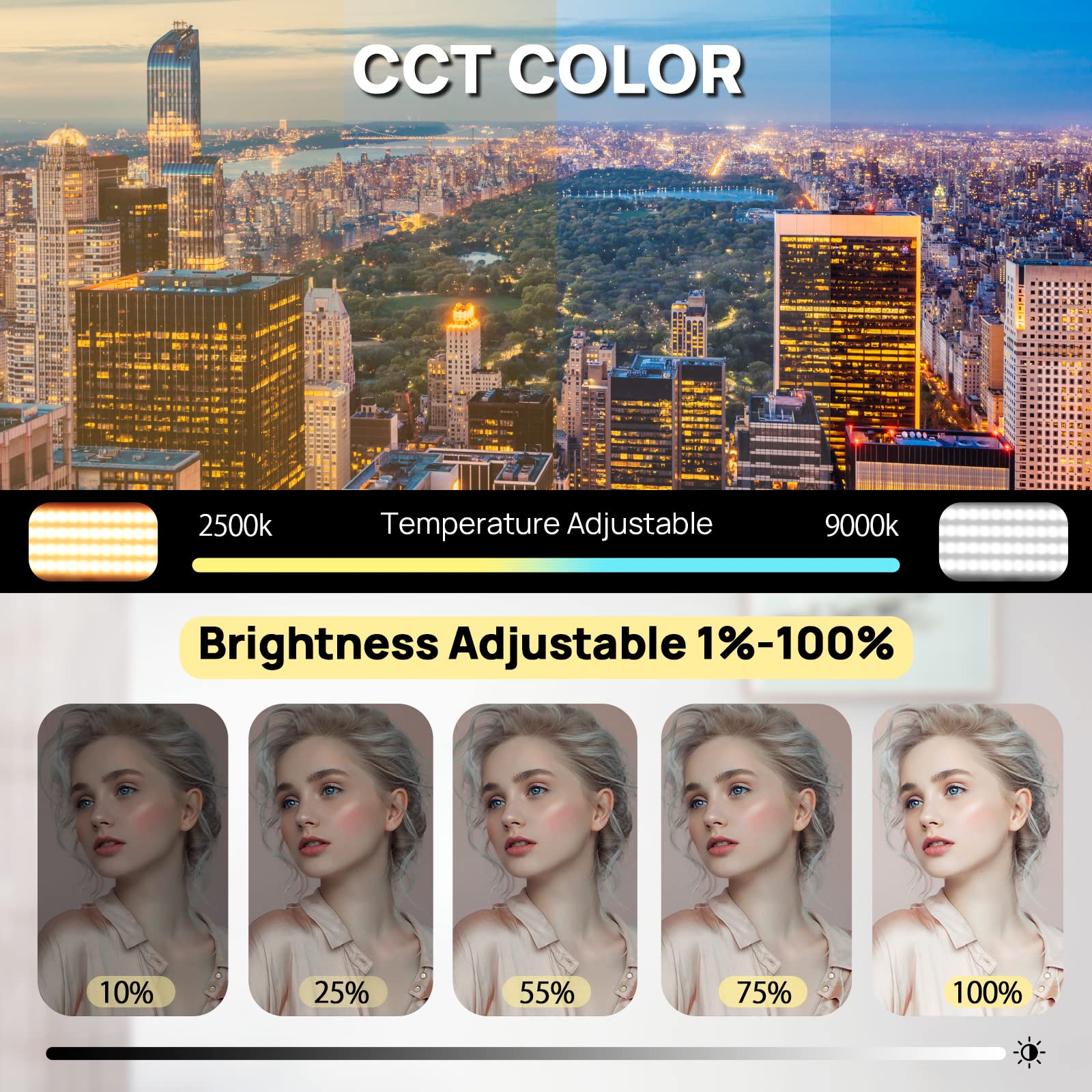 ULANZI PL-01 RGB Video Light, Portable RGB Camera Light with 4000mAh Battery, 360° Color 20 Light Effects, CRI≥95 2500-9000K LED Panel DSLR Photography Lighting for YouTube, Video Conference, Vlogging